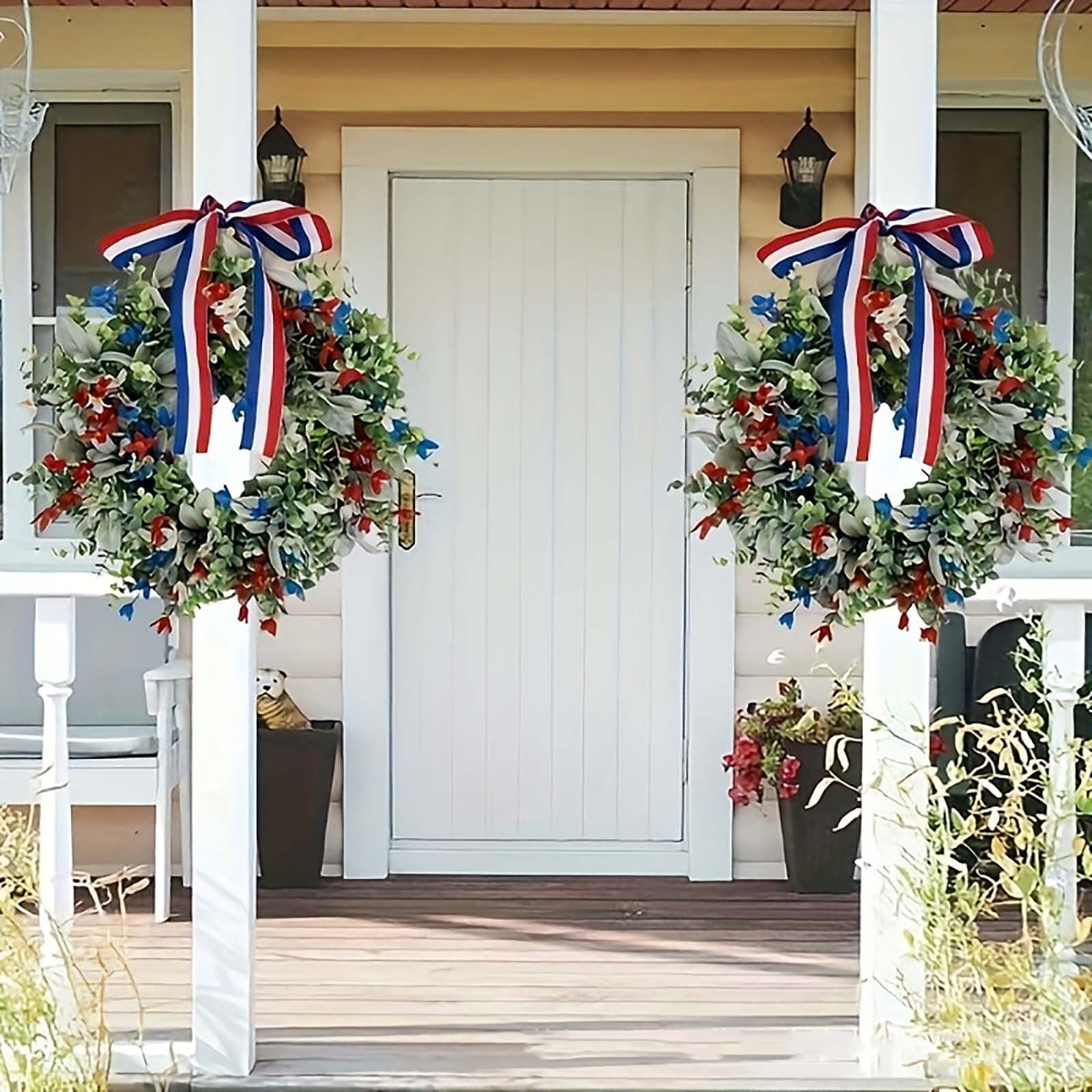 Oefntac Savings Wreath 2025 New Independence Day Simulated Wreath ...