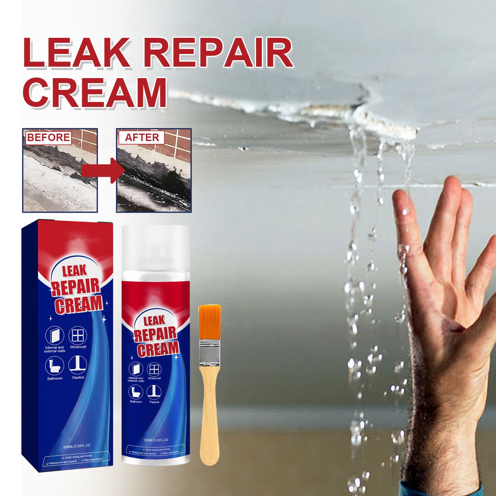 Oefntac Sealant Repair Waterproof Sealant Liquid 100ml Instant Leak Fix ...