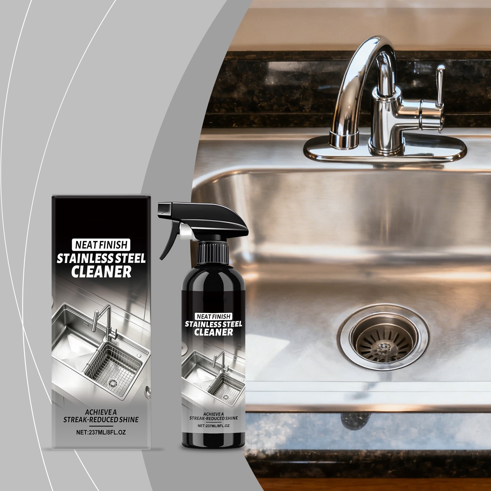 Oefntac Stainless Steel Cleaner Stainless Steel Cleaner Spray 237ml ...