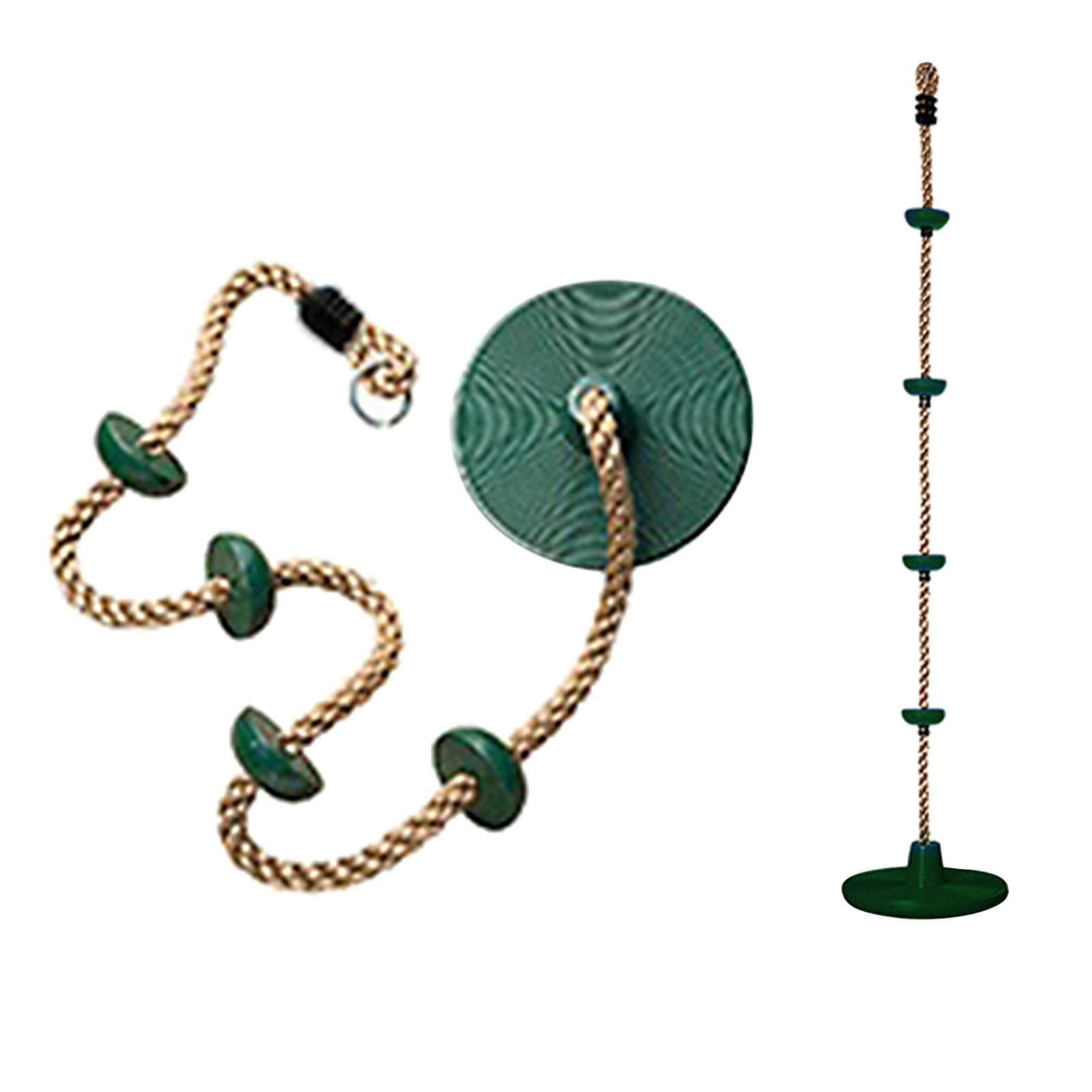 Oefntac Toy Climbing Rope Swing Disc Two In One Round Step Safe Ribbed ...