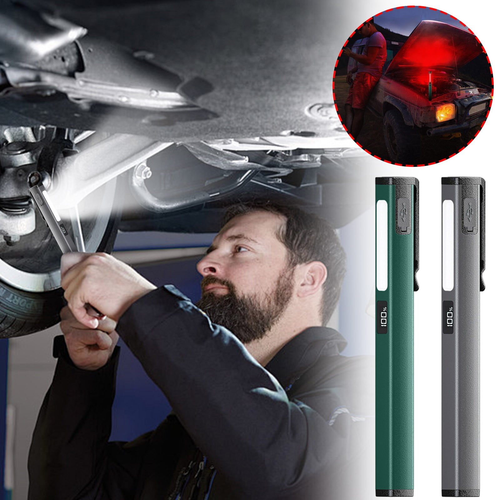 Oefntac Work Light Multifunctional Work Light LED Rechargeable Magnetic ...