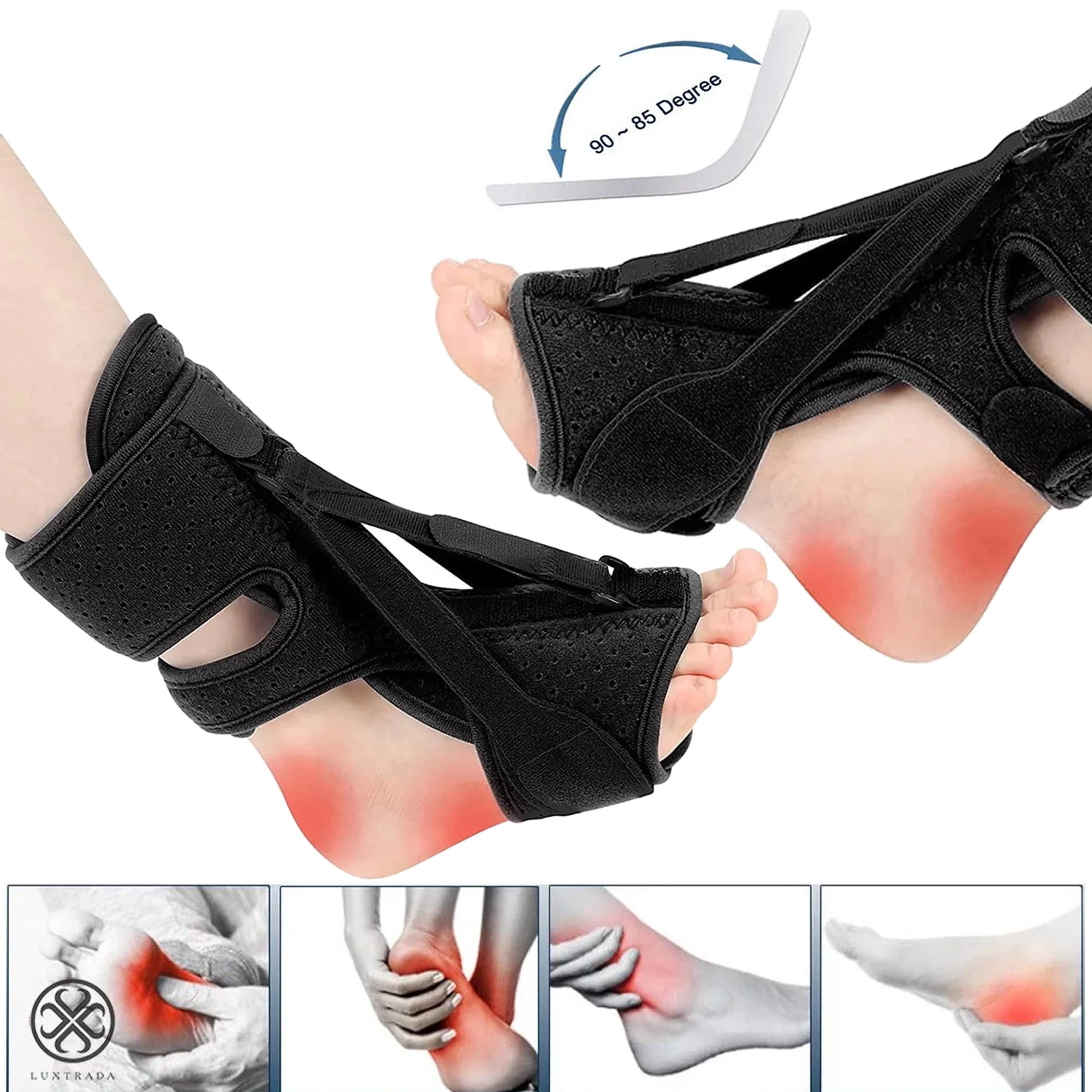 Oenbopo 2 Pack Plantar Fasciitis Support, Night Ankle Splint Achilles ...