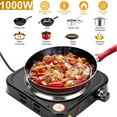 Oenbopo Countertop Single Cast Iron Burner, 1000 Watts Electric Hot ...