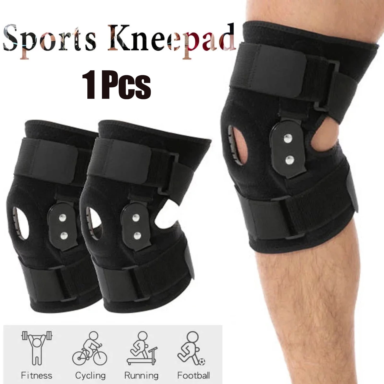 Oenbopo Adjustable Knee Stabilizer, Hinged Brace for Arthritis Pain ...