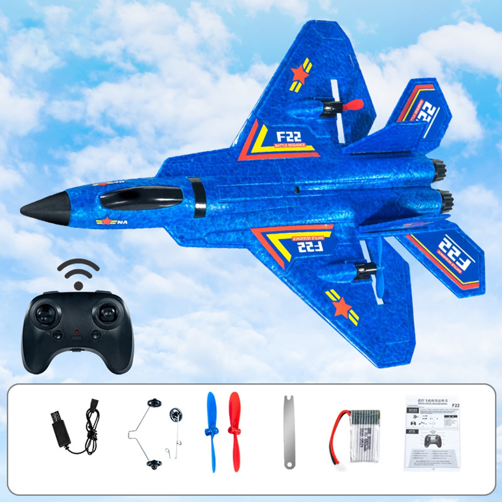 Oenbopo 2.4GHz 6 Axis Gyroscope RC Plane, Ready to Fly, Remote Control ...