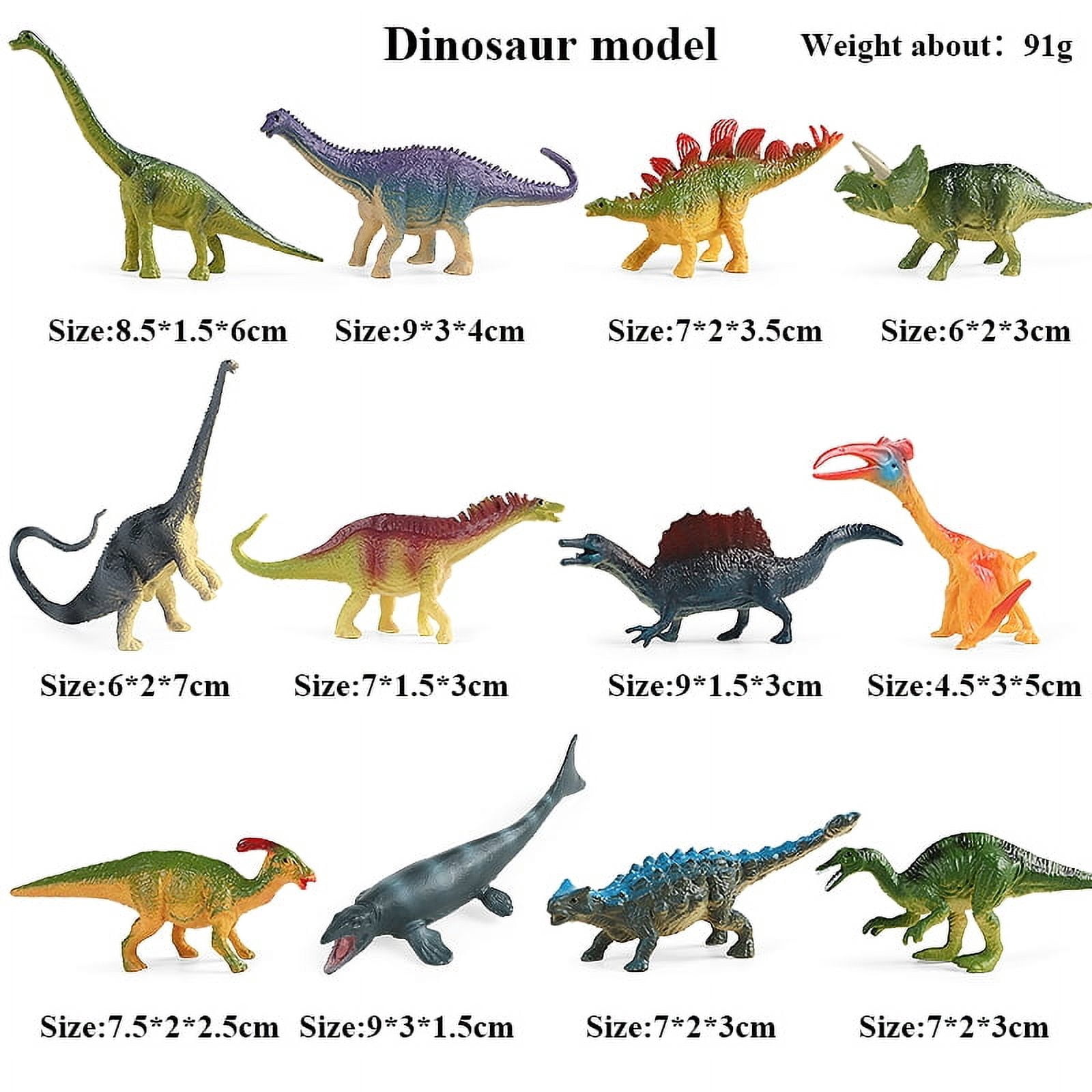 Oenux Montessori Toy Wild Farm Dinosaur Ocean Cat Animals Model Action ...