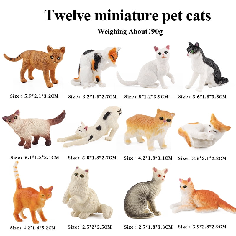 Oenux Montessori Toy Wild Farm Dinosaur Ocean Cat Animals Model Action ...