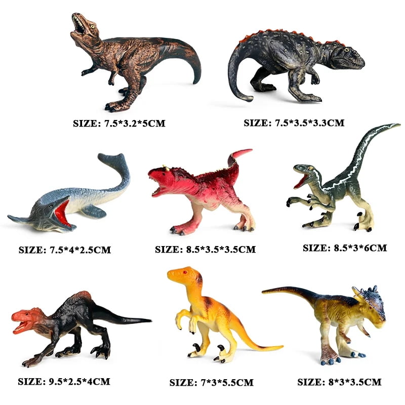Oenux Montessori Toy Wild Farm Dinosaur Ocean Cat Animals Model Action ...