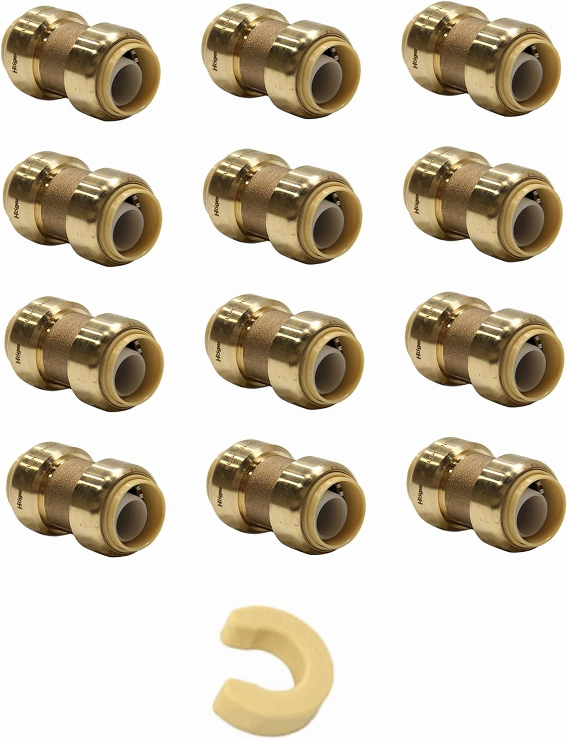 Of 12) 1/2 Inch Straight Coupling Push-Fit Fitting To Connect Pex ... Of 12) 1/2 Inch Straight Coupling Push-Fit Fitting To Connect Pex ...