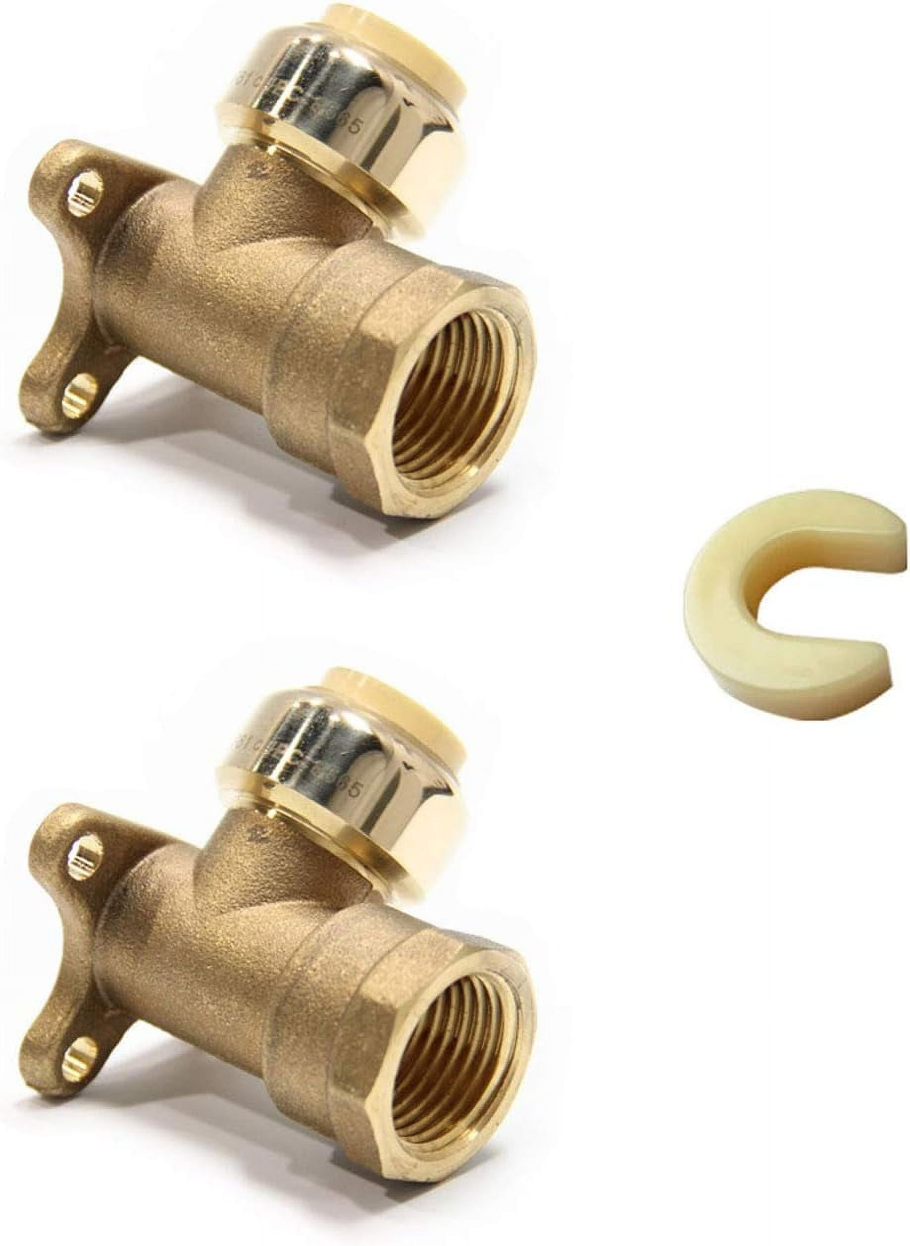 Of 2) 3/4" Push-Fit X 1/2" Female NPT Drop-Ear Elbows With 1 ...