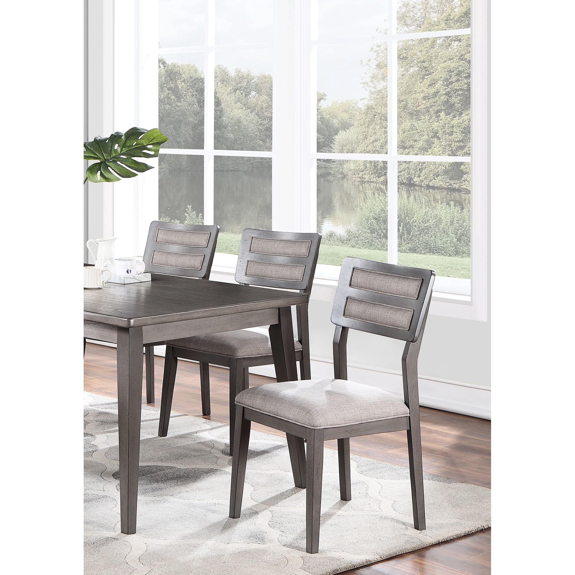 Of 2 Dark Brown Kitchen Chairs With Like Back And Cushion Side Soft ...