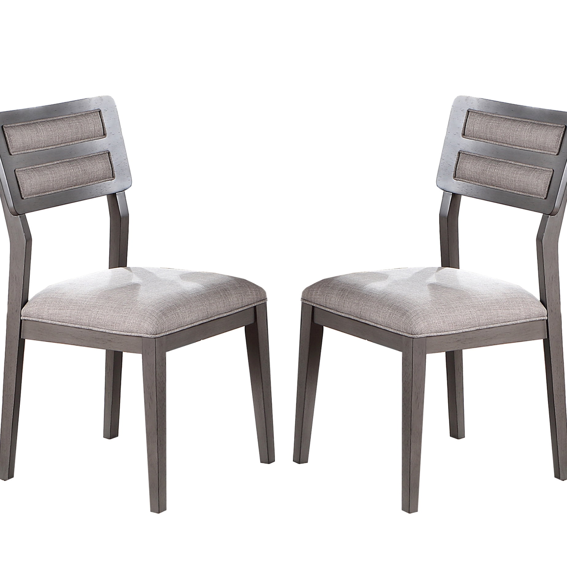 Of 2 Upholstered Dining Chairs, Grey - Design, Back For A Functional ...