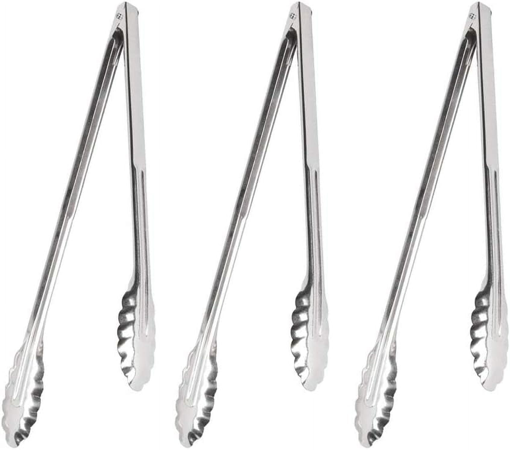 Of 3) 16-Inch Stainless Steel Utility Tongs, Extra Long Heavy Duty ...