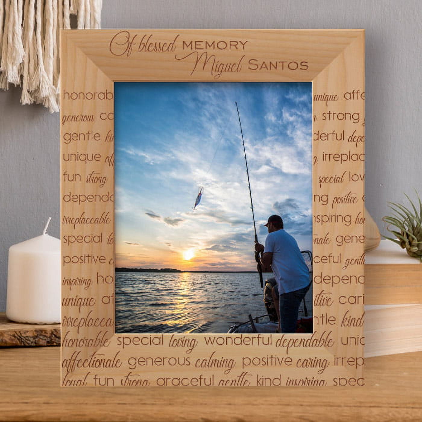 Of Blessed Memory Personalized Wooden Frame 8" x 10" Brown (Vertical ...