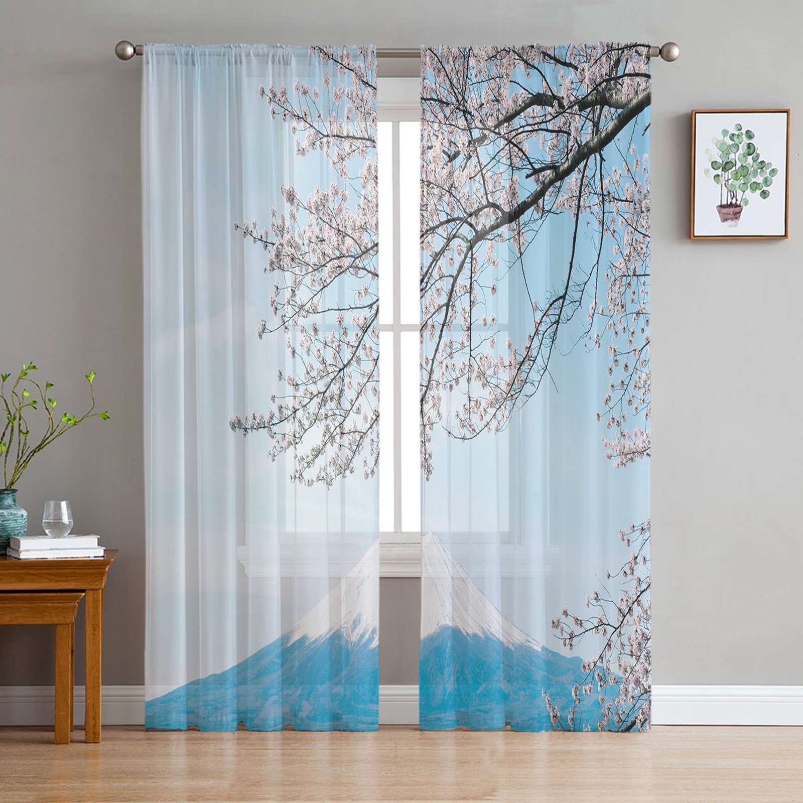 Of Branches Tree Window Curtains Bedroom Modern Drape Sheer Tulle ...