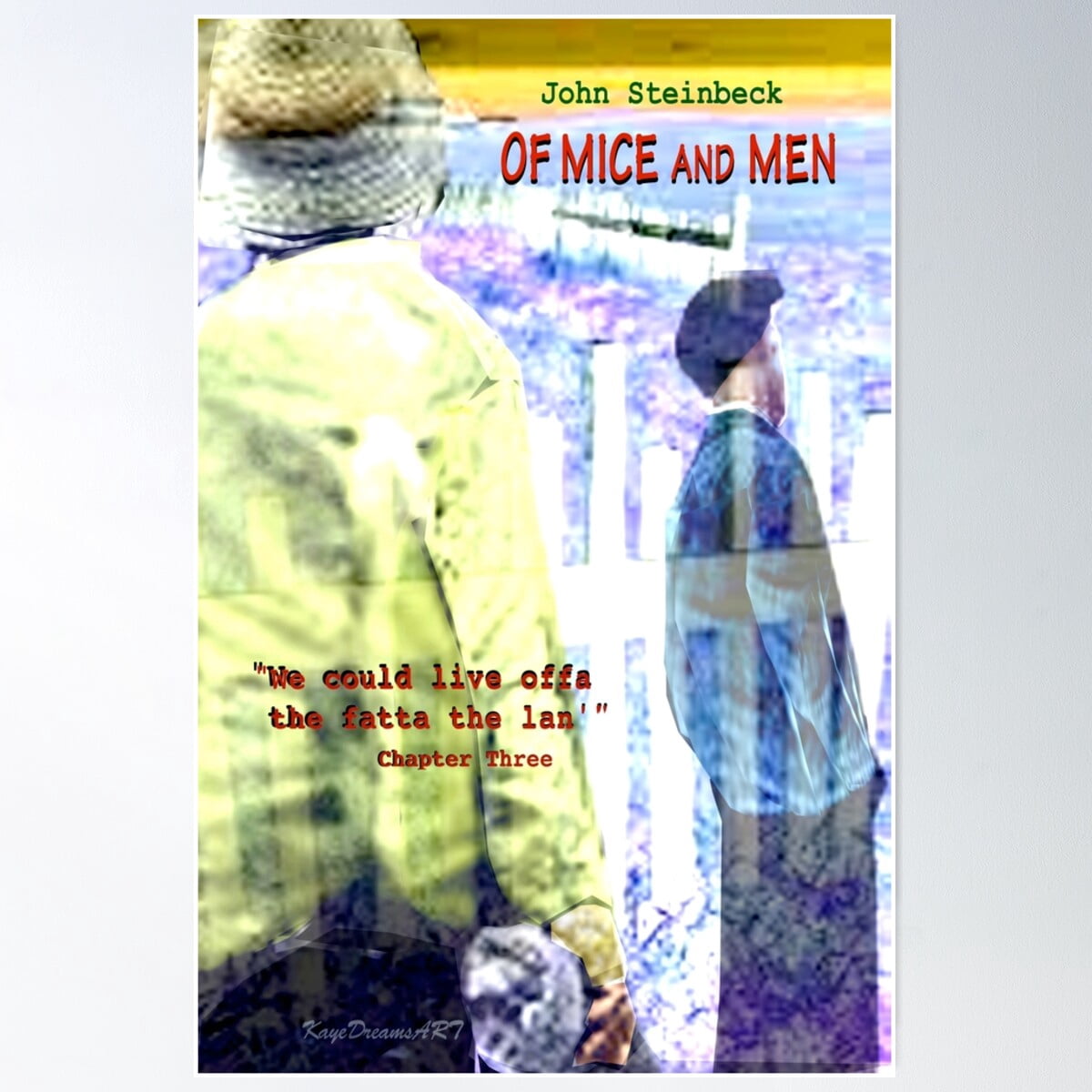 Of Mice And Men Poster Wall Art, Modern Wall Decor For Living Room ...