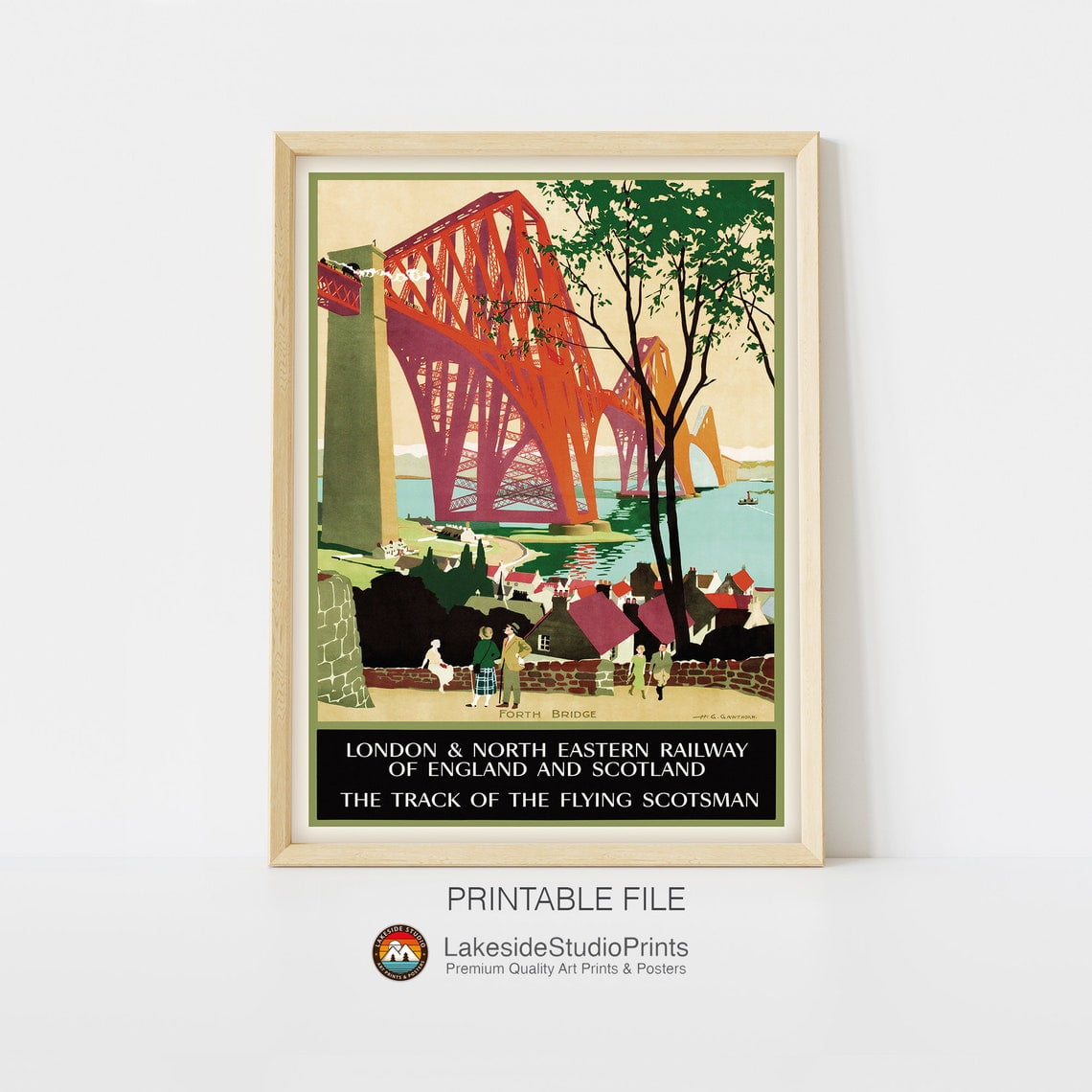 Of The Flying Scotsman Retro Travel Poster Instant Download Vintage ...