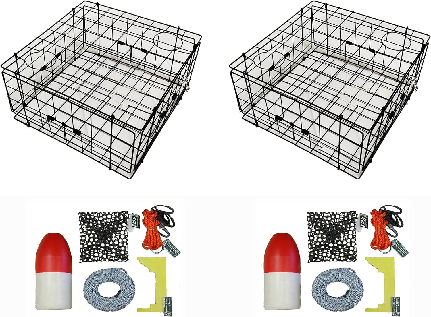 Of Vinyl Coated Crab Trap & Accessory Kit (100' Lead rope, Clipper ...