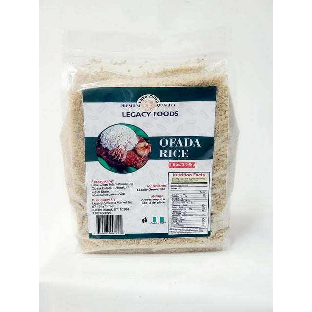 Ofada Rice (Country Rice) 4.5lbs/ 2.04kg. Stone Free Native Rice ...