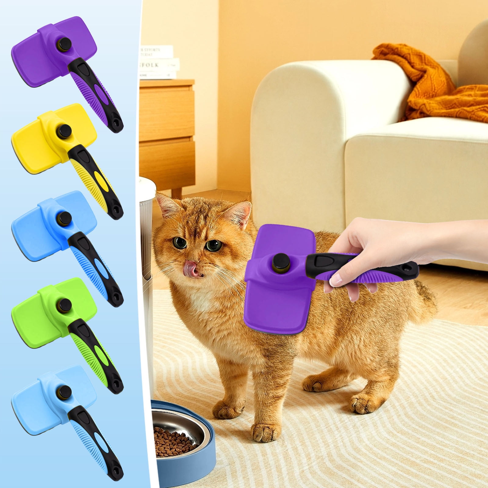 Ofertas Viernes Negro, Lunes Cibernético, Peine para mascotas Peine para gatos Peine para perros ...