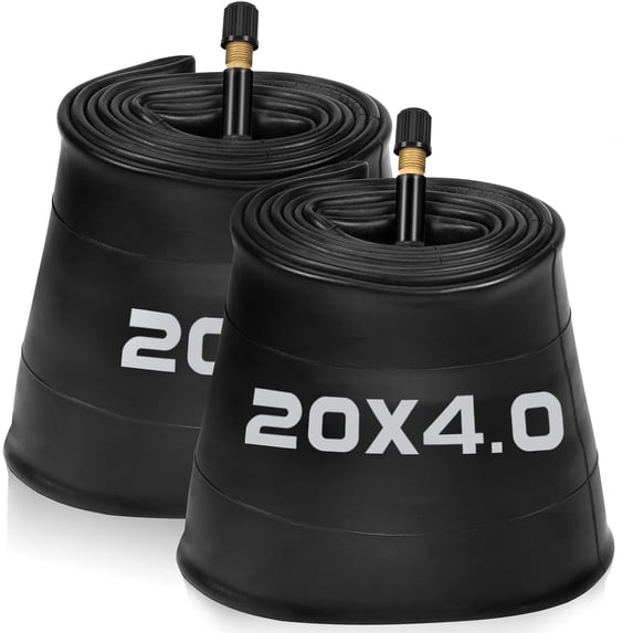 20x4in Fat Tire Bike Inner Tube Pack of 2 with Schrader Valve for ...