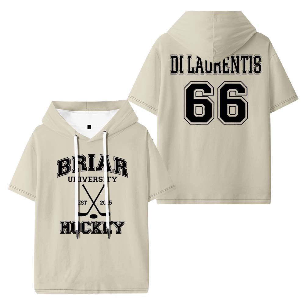 Off Campus Briar University Team Hooded T-Shirts Casual Women Men Short ...