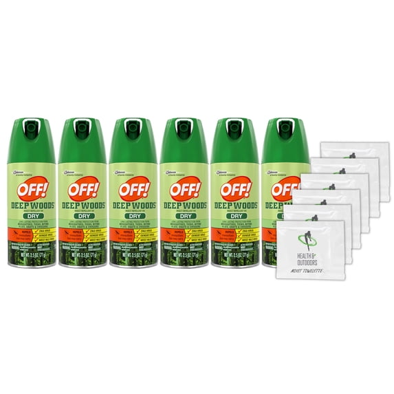 Off! Deep Woods Dry Aerosol Insect Repellent, 2.5 Ounce (6 Count) +(6 ...