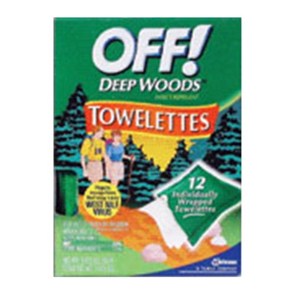 OFF! Deep Woods Insect Repellent Towelettes, 12 Ea Per Pack, 2 Pack ...