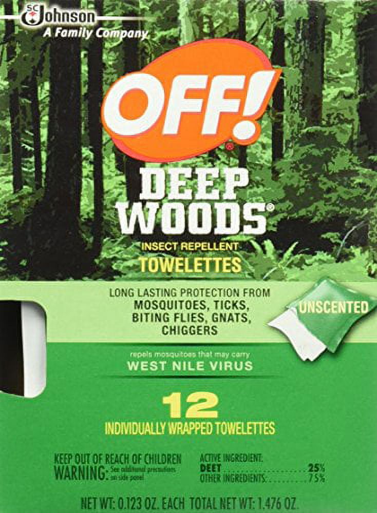 Off! Deep Woods Insect Repellent Towelettes 12ea - Walmart Business ...