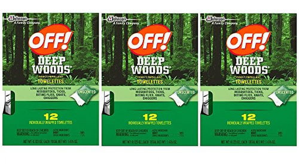 Off! Deep Woods Insect Repellent Towelettes 12ea - Walmart.com
