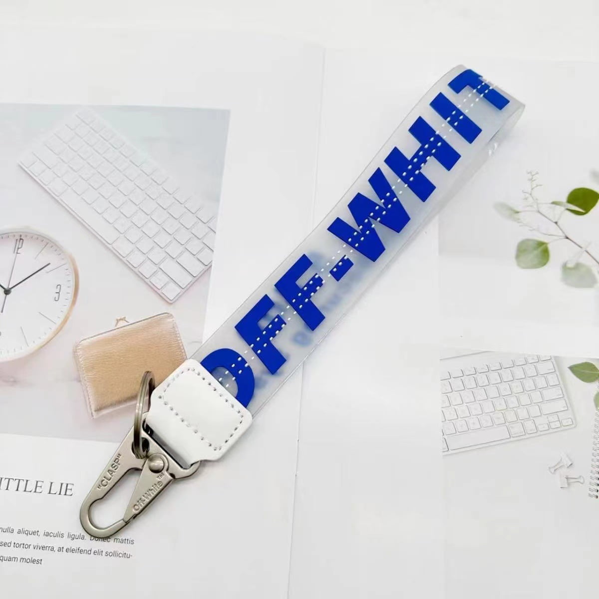 Off Keychain White Transparent PVC Jelly 3D Letter Phone Camera Bag ...