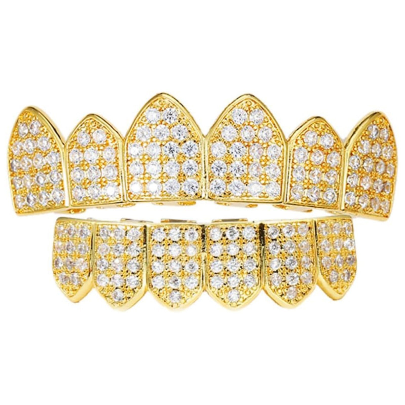 Off Promotions! Iced Out Diamond Teeth For Men Women Hip Hop Silver ...