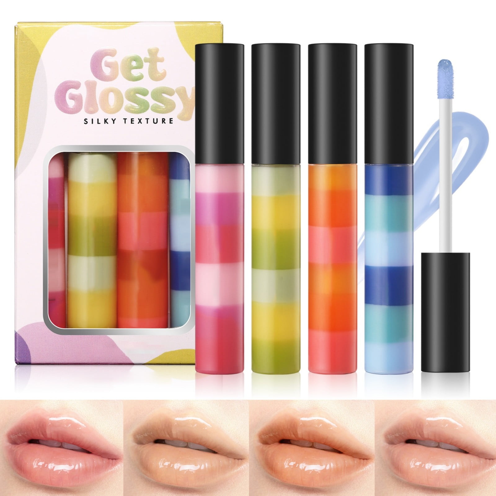 Off Promotions! New Layered Lip Oil with Rainbow Color for Moisturizing ...