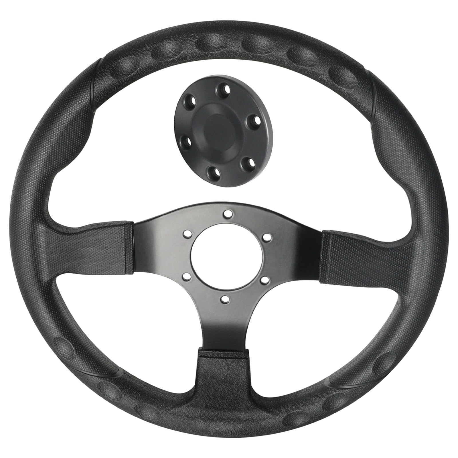 Off-Road 13.8" Go Kart Steering Wheel 350mm 3 Spokes Vehicle PU Foam ...
