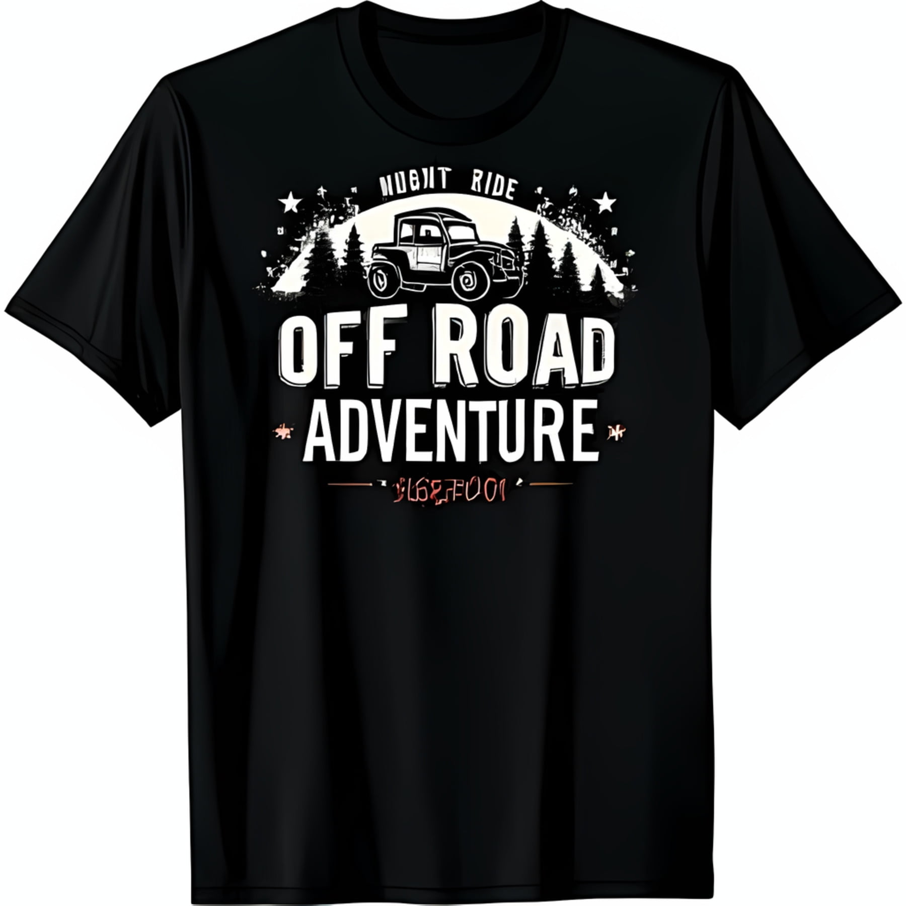 Off Road Adventure T-Shirt Black with Forest Design & Sludgefoot ...