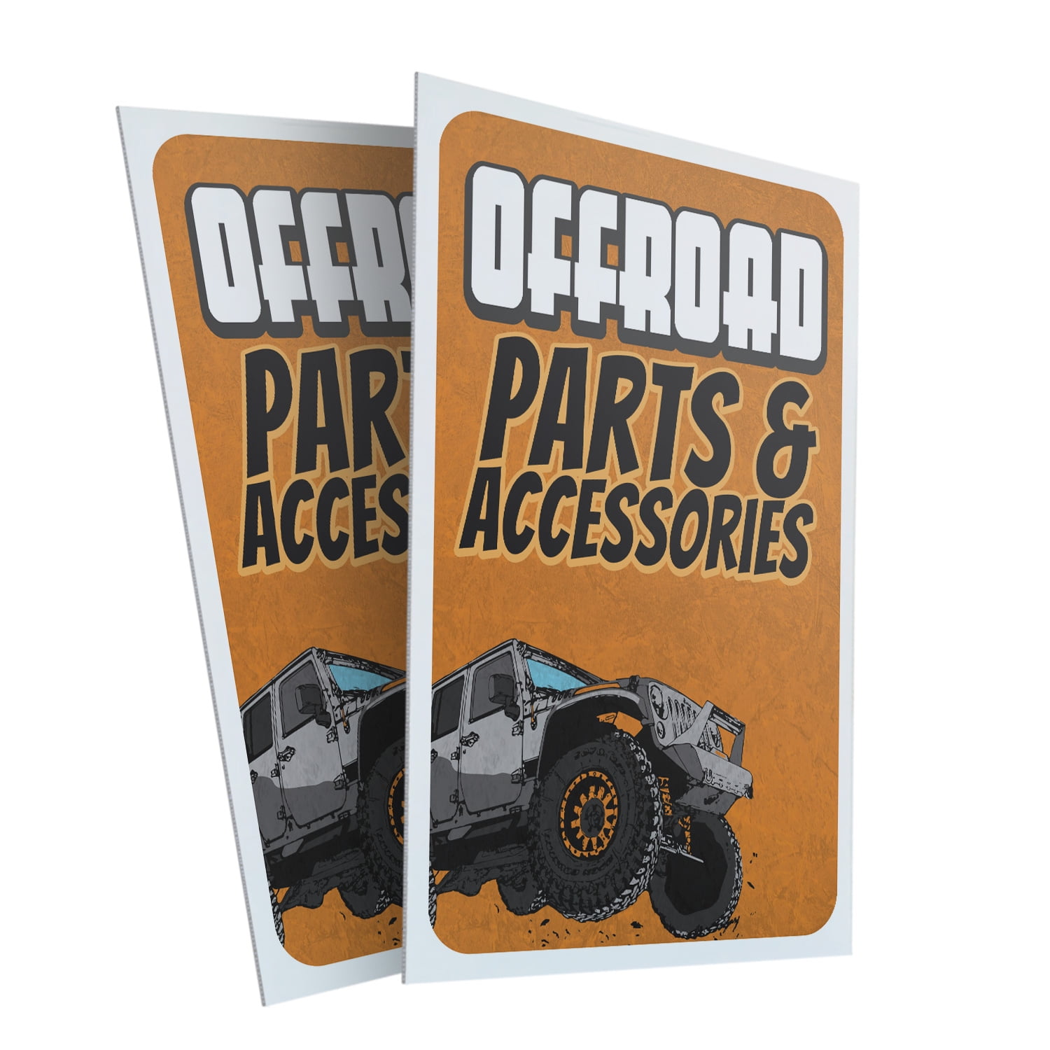 Off-Road Parts (2-PACK) 24" x 36" Plastic Signs | Sign Insert 4mm ...