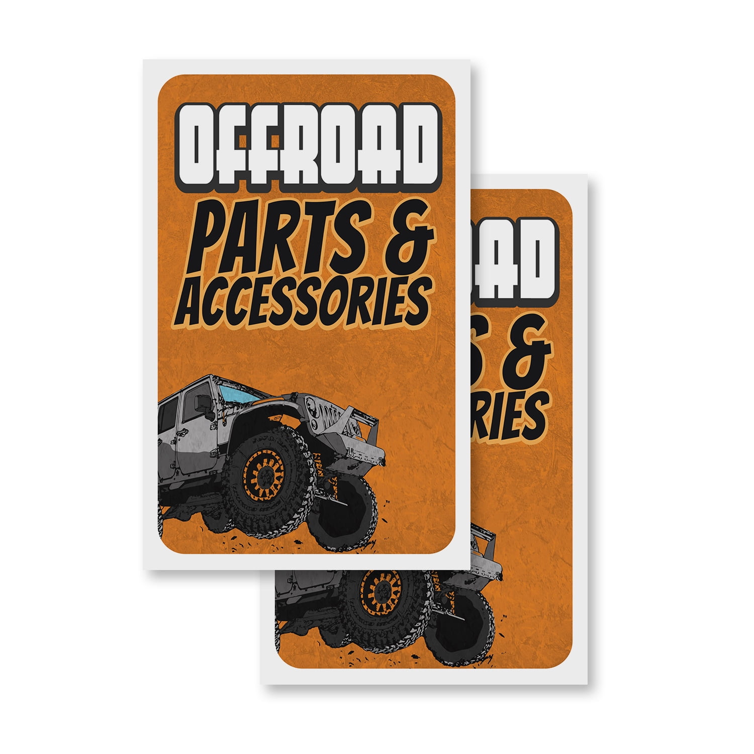Off-Road Parts (2-PACK) 24" x 36" Vinyl Decals | Sign Insert Peel ...