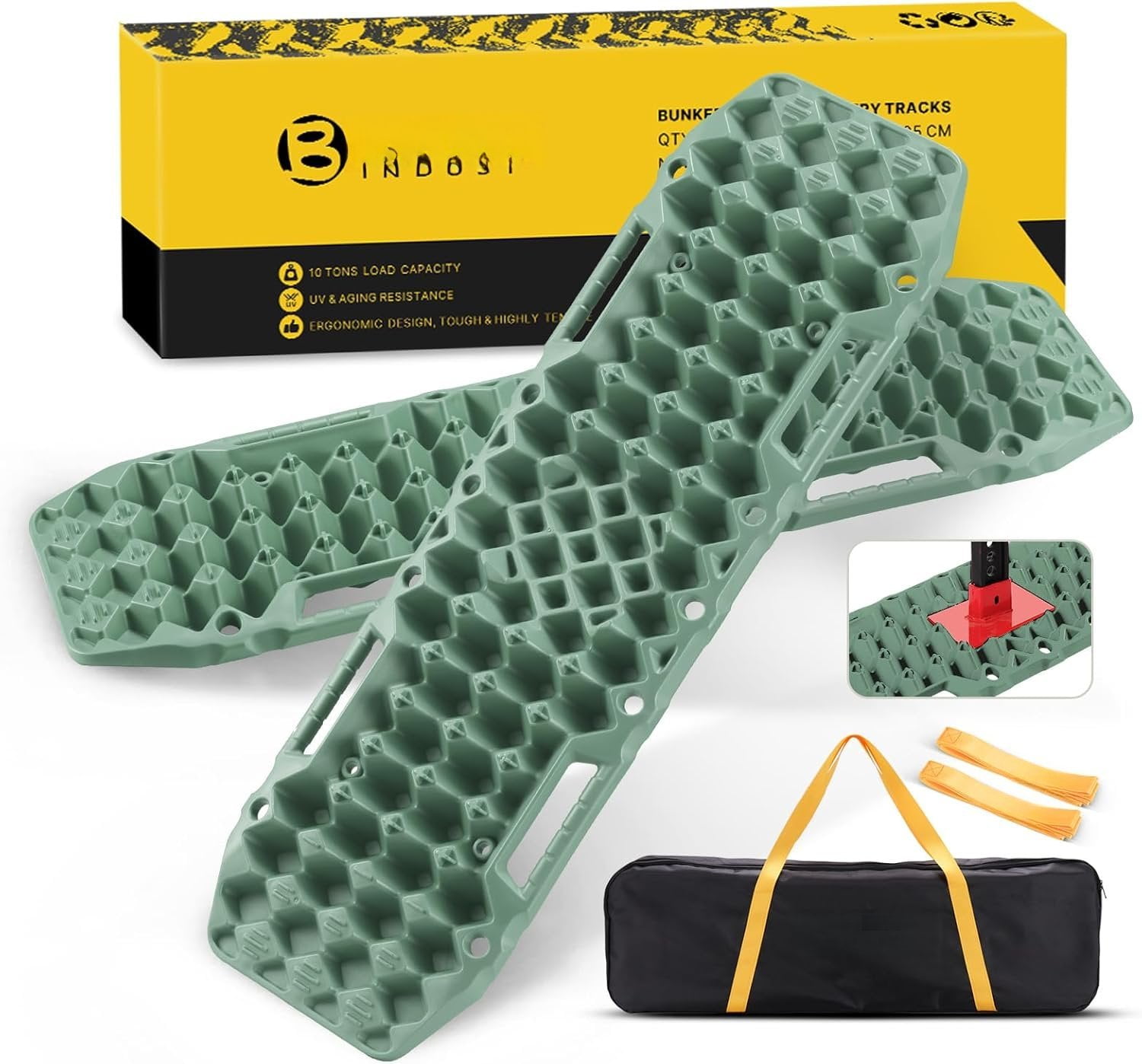 Off-Road Traction Boards with Jack Base,Pair Track 4X4 Traction Mat ...