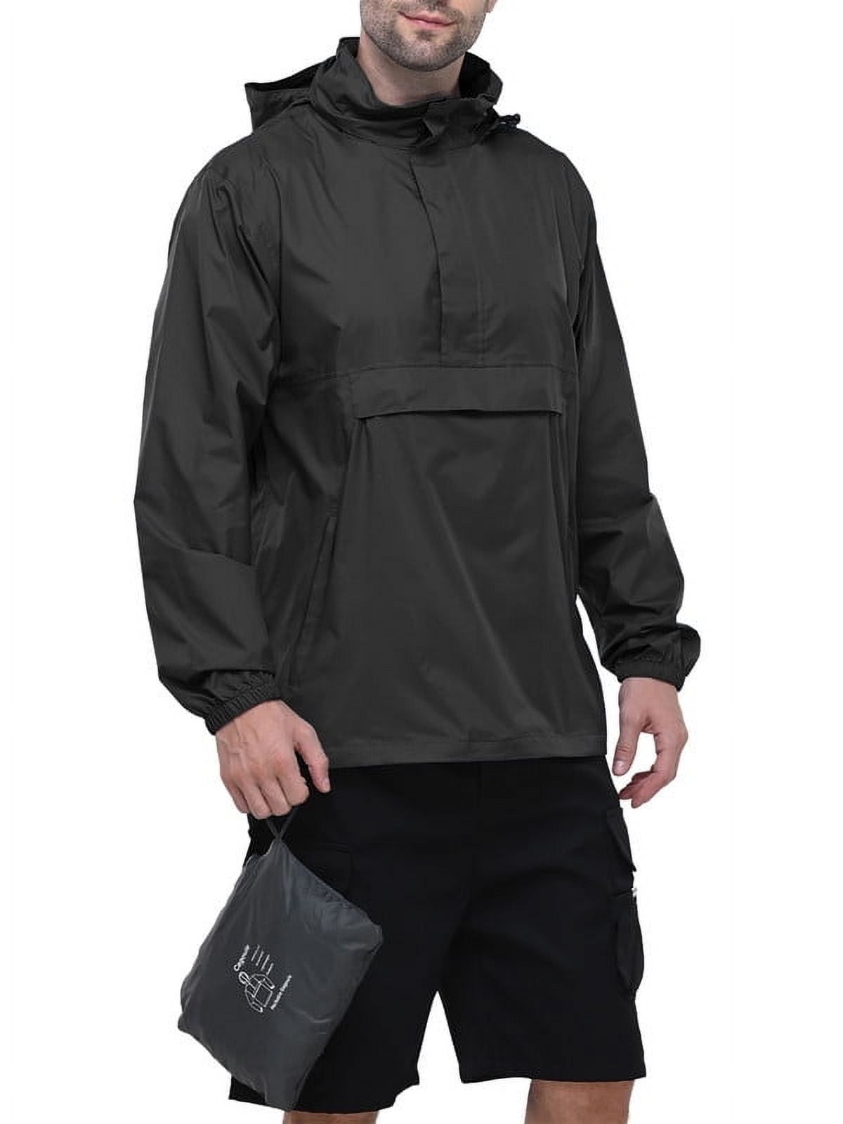 Off Road Ventures Men Rain Jacket Waterproof Hood Packable Lightweight ...