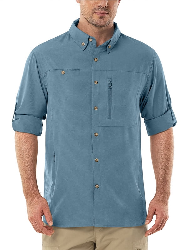Off Road Ventures Men's Fishing Long Sleeve Shirts Safari UPF 50+ UV ...
