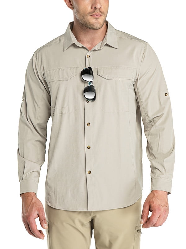 Off Road Ventures Men's Long Sleeve Safari Shirt UPF50+ Sun Protection ...