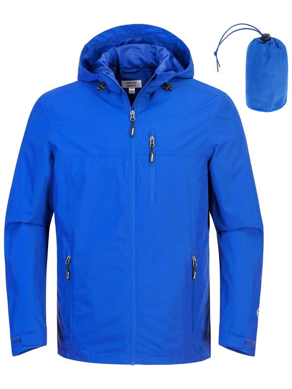 Off Road Ventures Men's Waterproof Rain Jackets Packable Lightweight ...