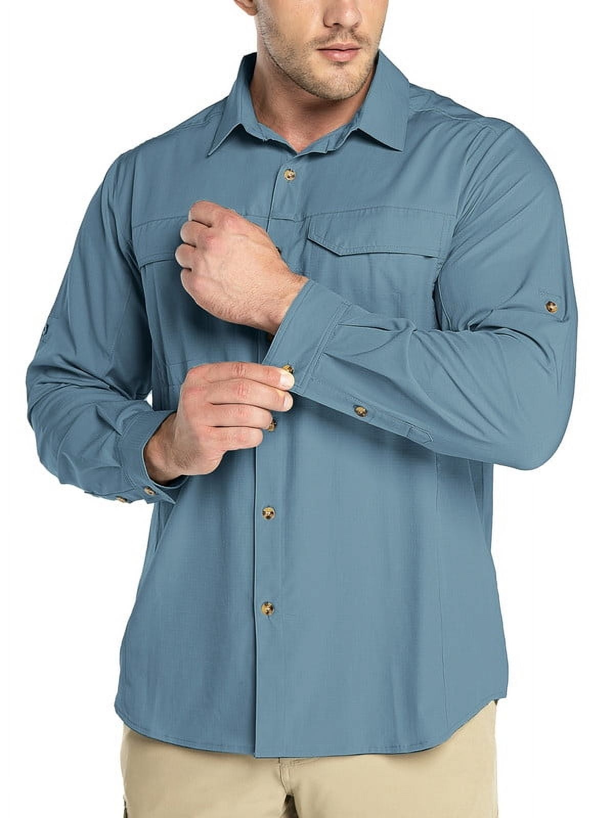 Off Road Ventures Mens Long Sleeve Safari Shirt Upf 50 Sun Protection ...