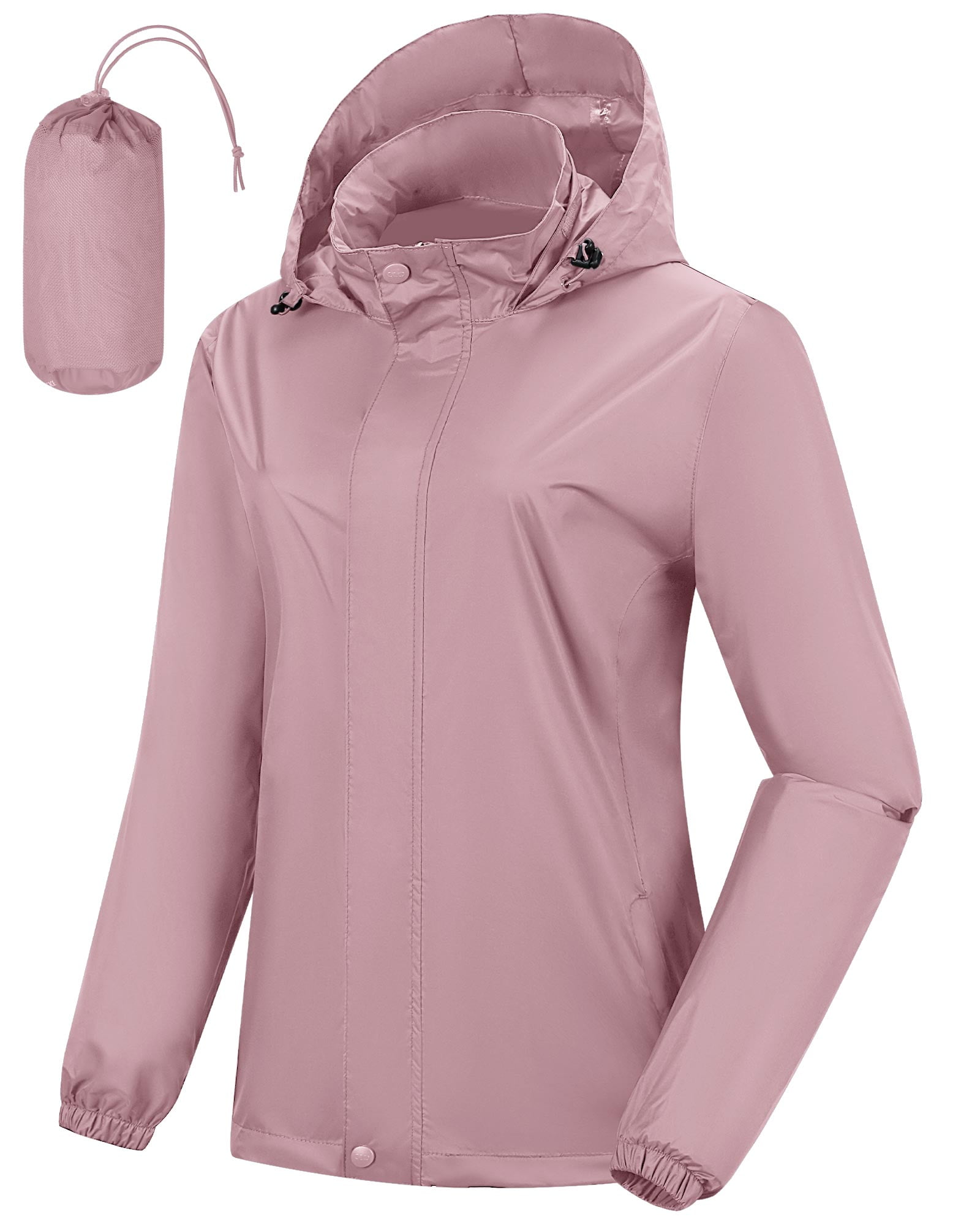 Off Road Ventures Woman Packable Rain jacket Hooded lightweight Windbreaker Waterproof Raincoat ...