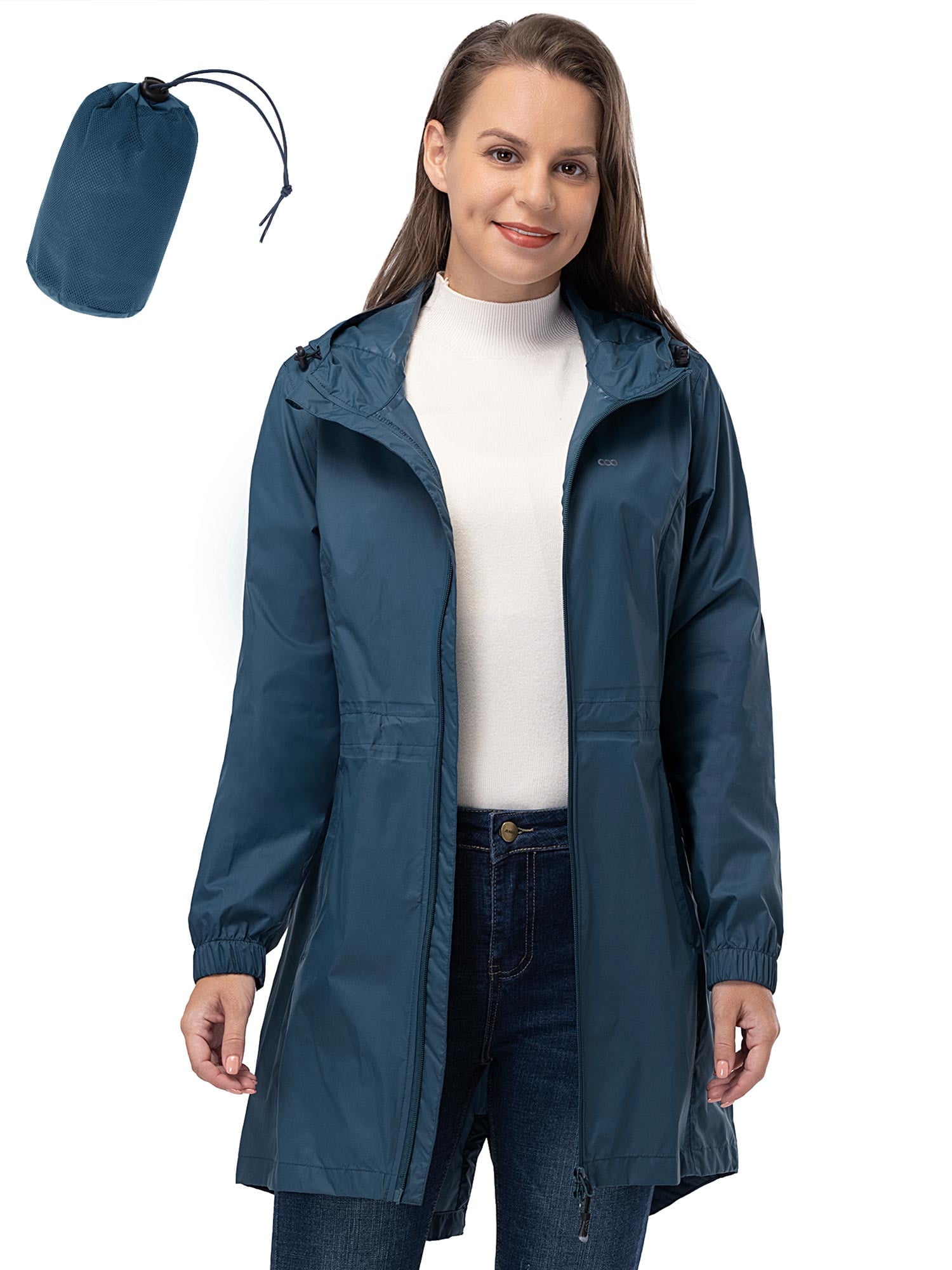 Off Road Ventures Women Lightweight Rain Jacket Waterproof with Hood ...