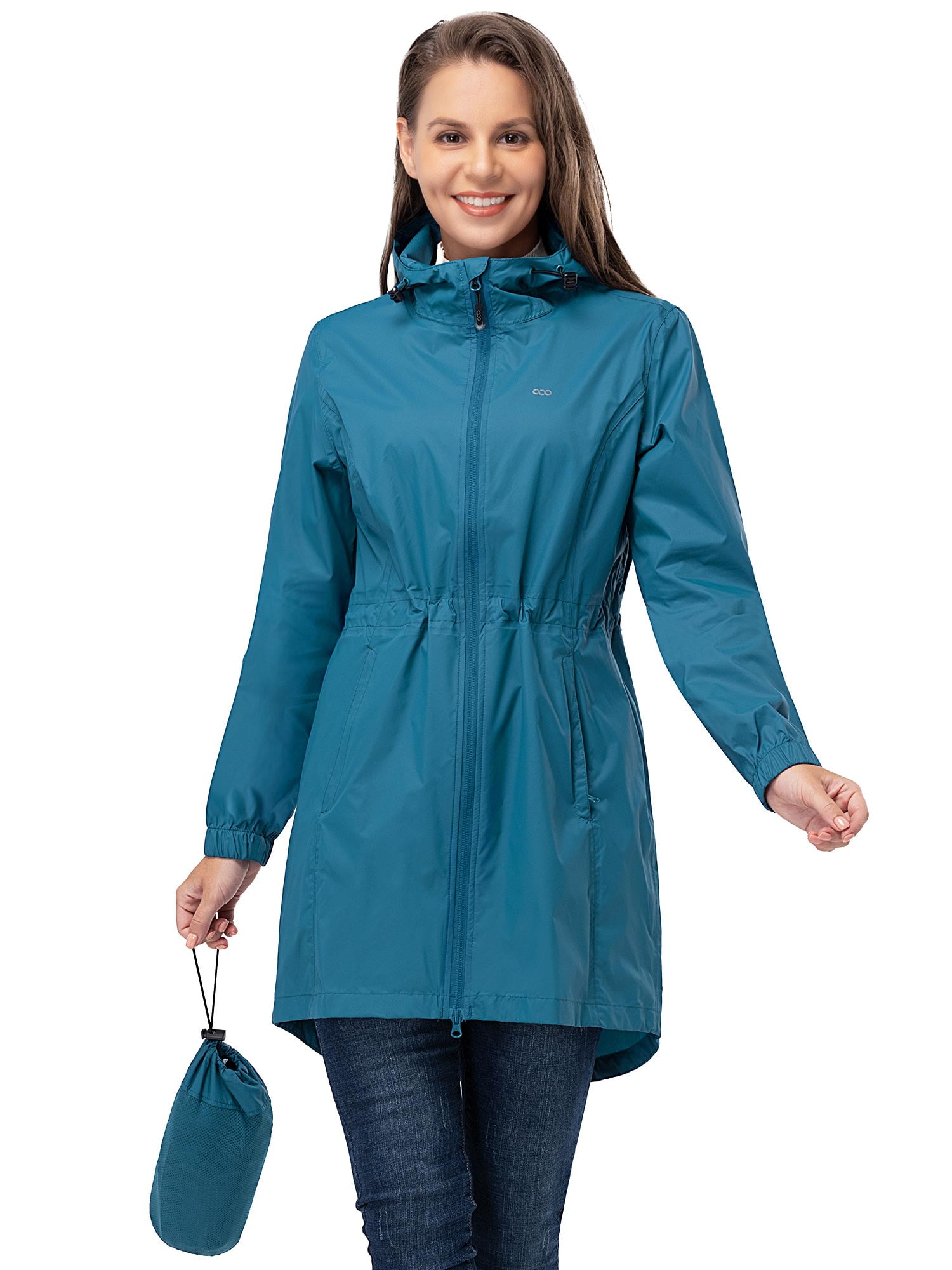 Off Road Ventures Women Lightweight Rain Jacket Waterproof with Hood ...