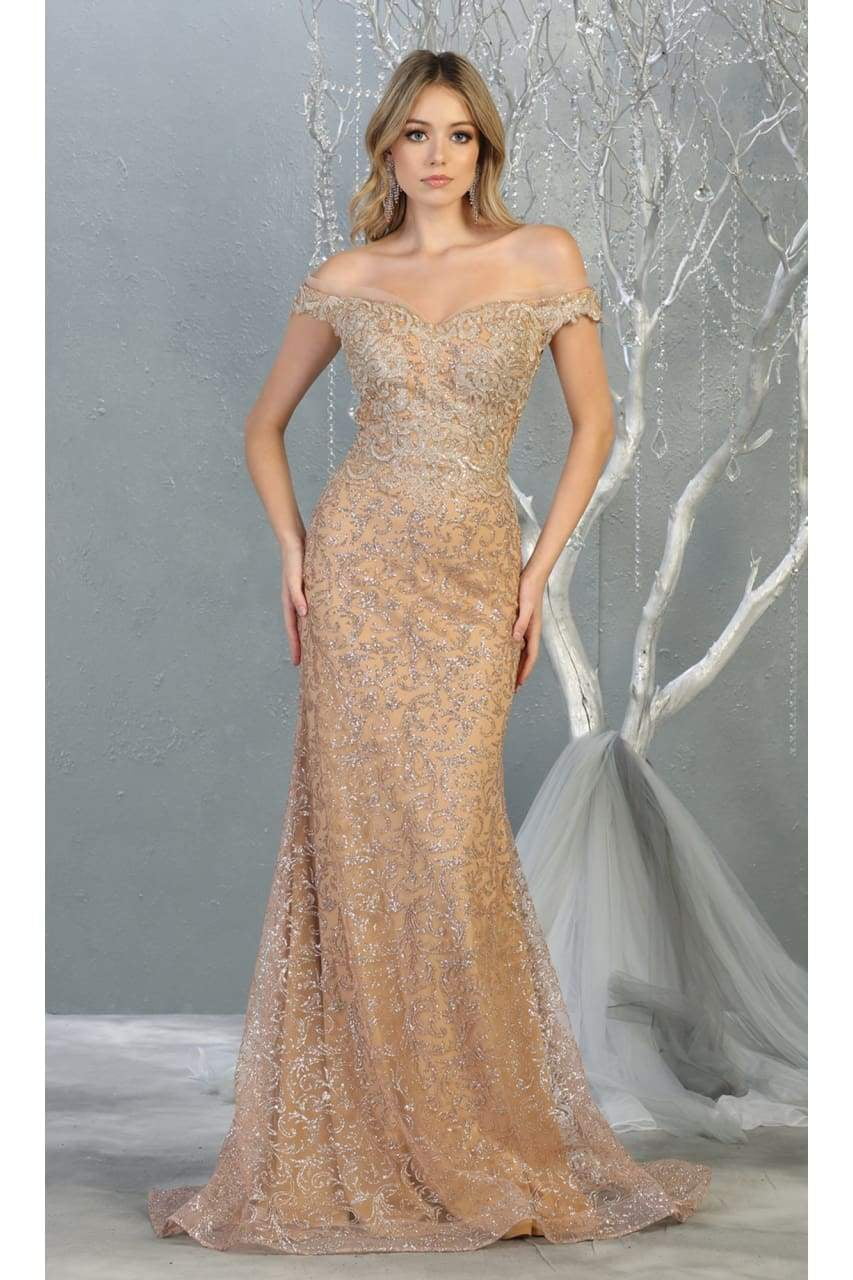 Off Shoulder Long Formal Gown - Walmart.com