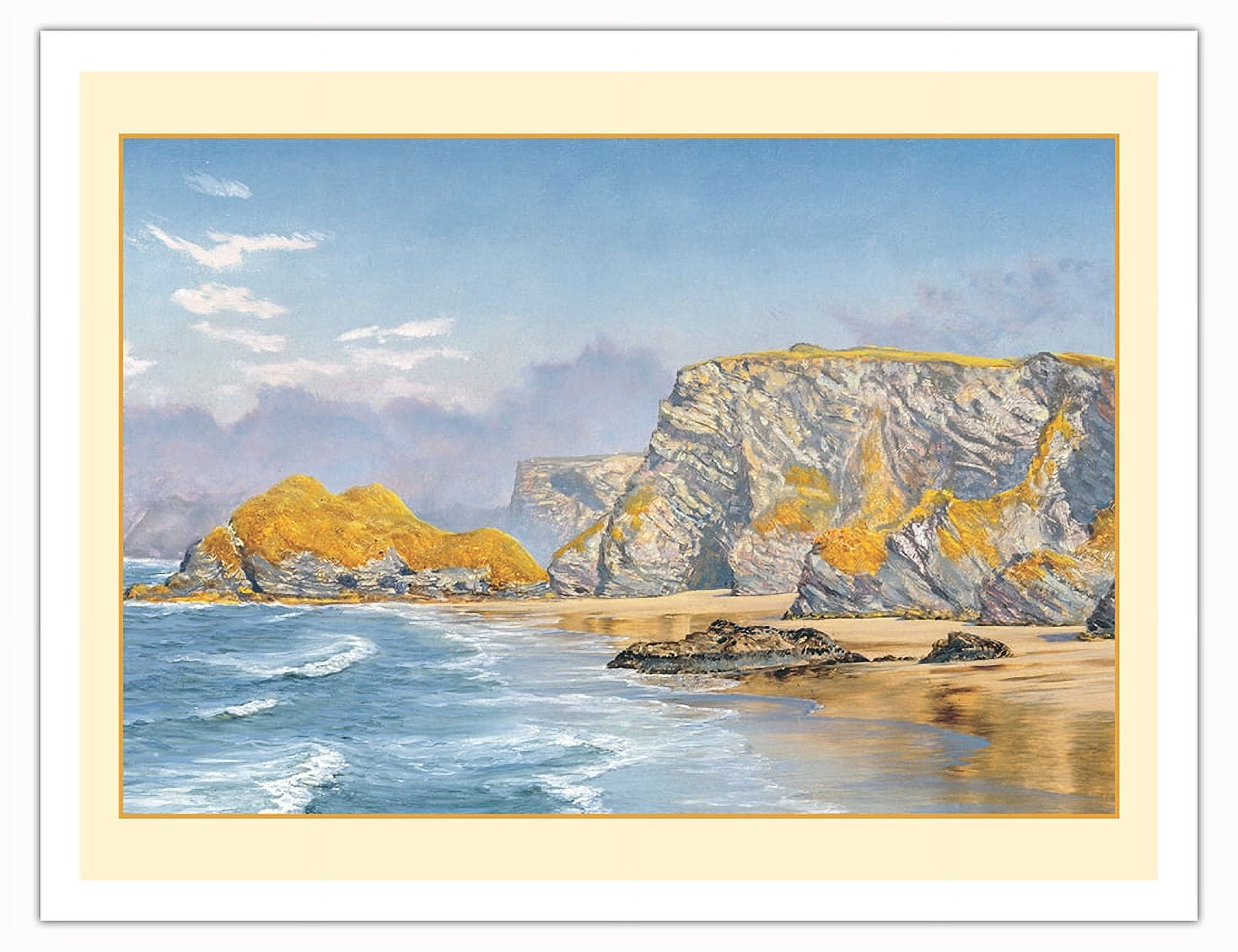 Off The Coast Of Guernsey - From an Original Color Painting by John ...