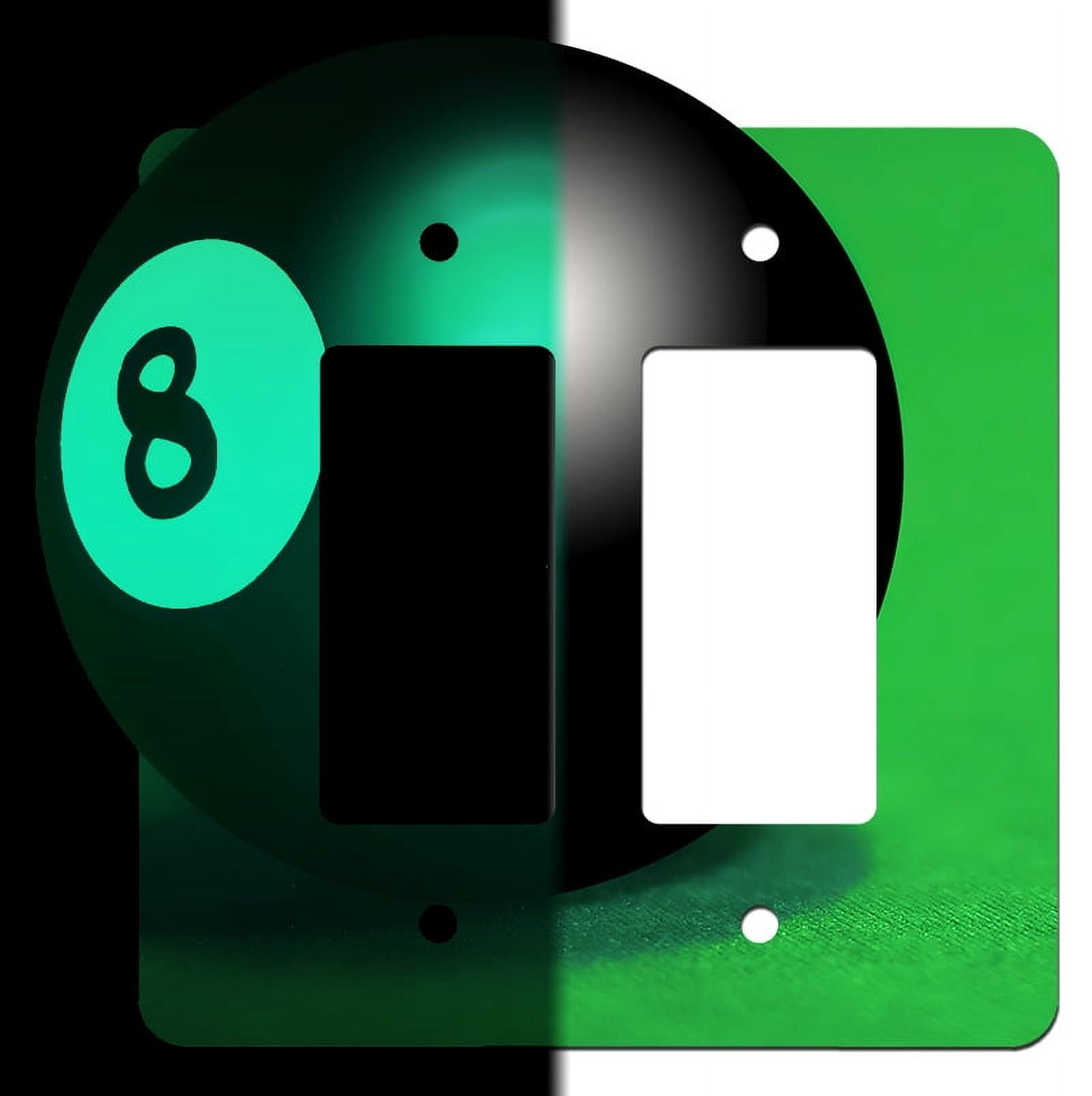 Off The Wall Plates - 8 Ball Pool Billiards Glow in the Dark Decorative ...