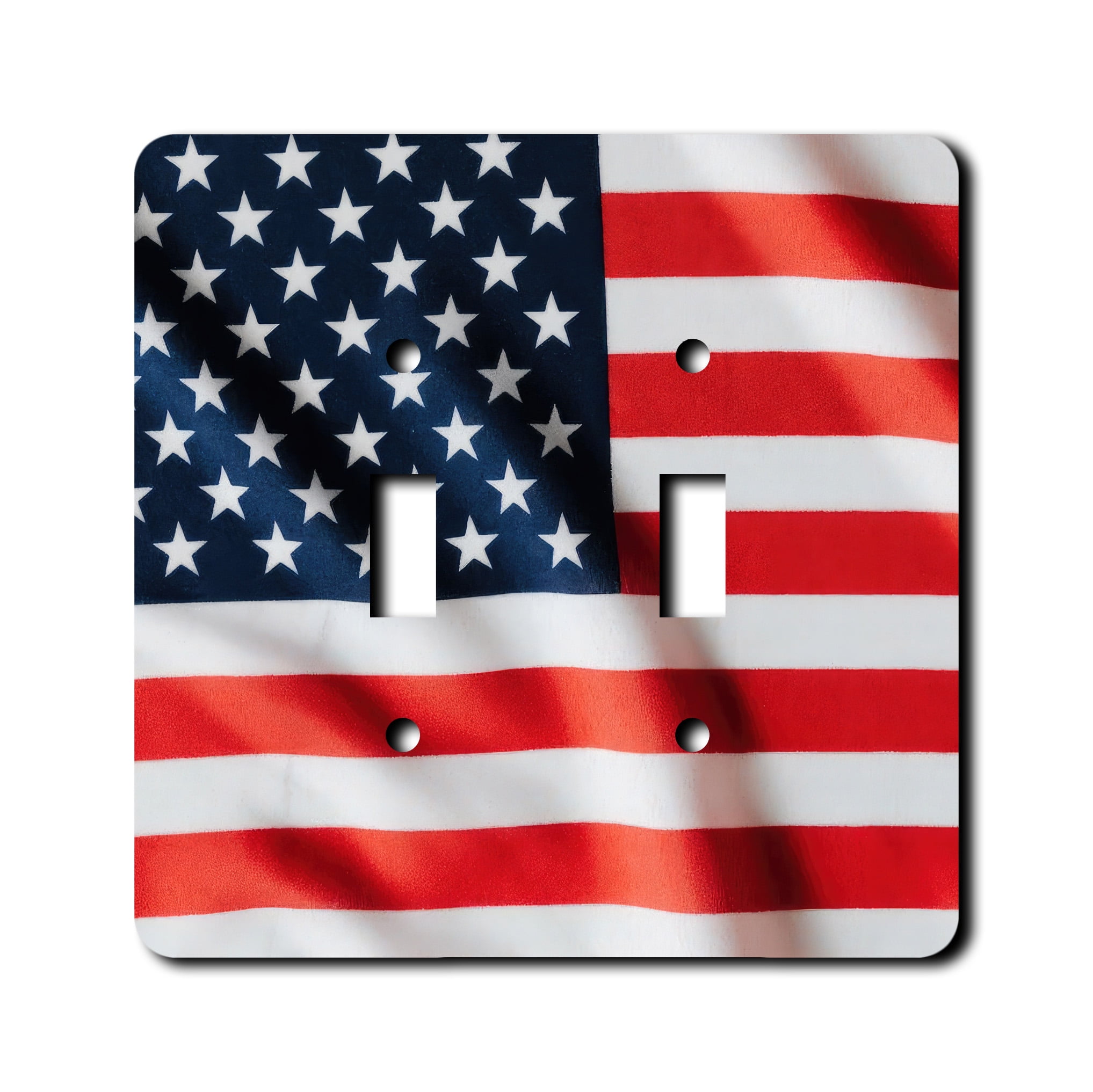 Off The Wall Plates - American Flag - Double Gang Light Switch ...